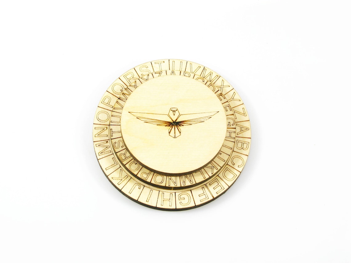 Mini Caesar Cipher Wooden Cipher Wheel Wood Wheel Escape Room - Etsy