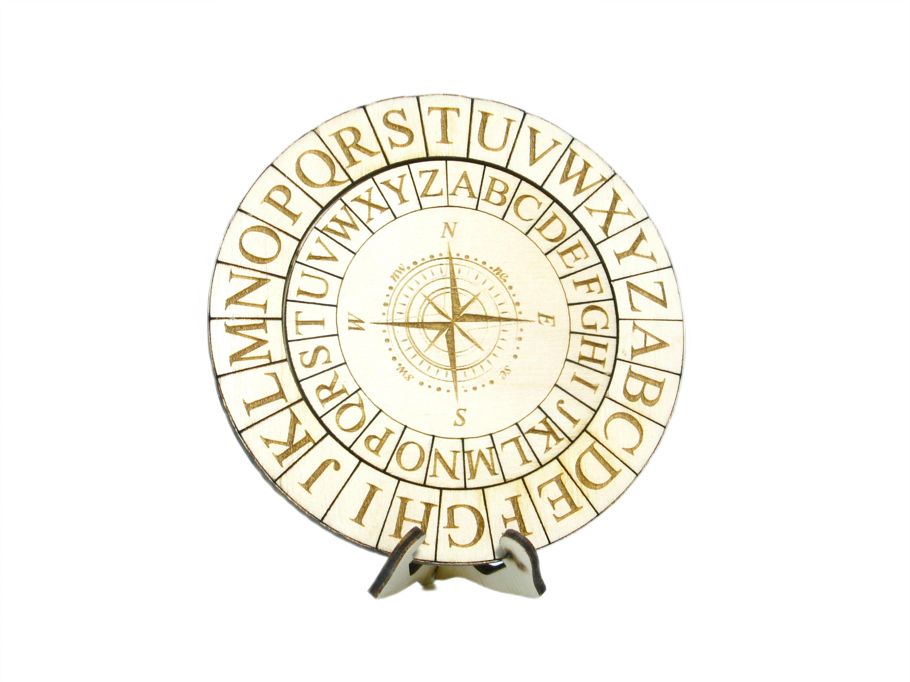 Alberti Cipher Wheel: Wooden Escape Room Puzzle - Etsy