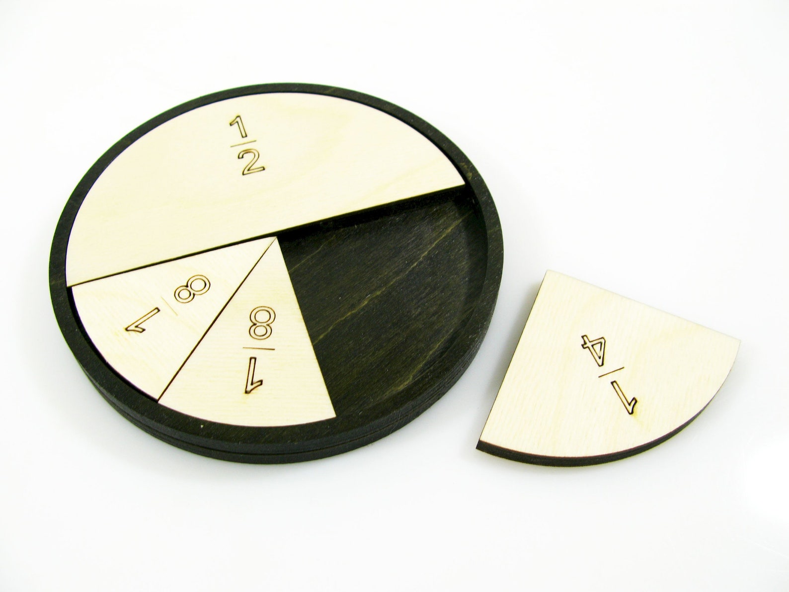 FRACTION CIRCLES Montessori Toys Educational Toys Mathematical | Etsy