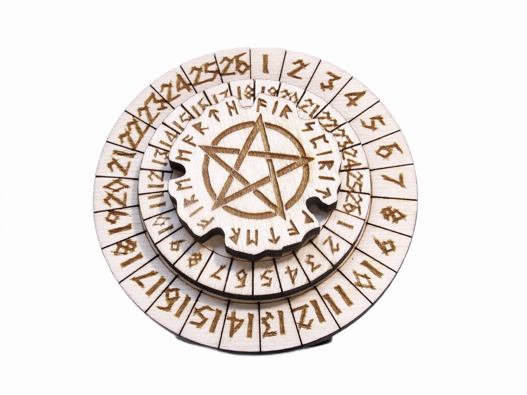 Scary Cipher Wheel: Wooden Horror Puzzle, Escape Room Game - Etsy