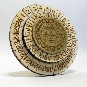 Pirate Cipher Wheel: Davy Jones' Coin, Caribbean Code - Etsy