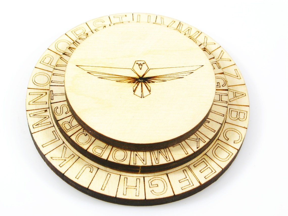 Mini Caesar Cipher Wooden Cipher Wheel Wood Wheel Escape Room - Etsy