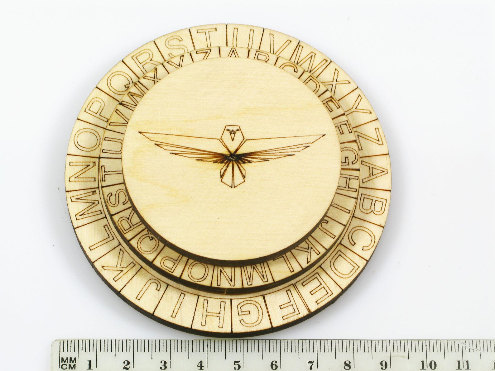 Mini Caesar Cipher Wooden Cipher Wheel Wood Wheel Escape Room - Etsy