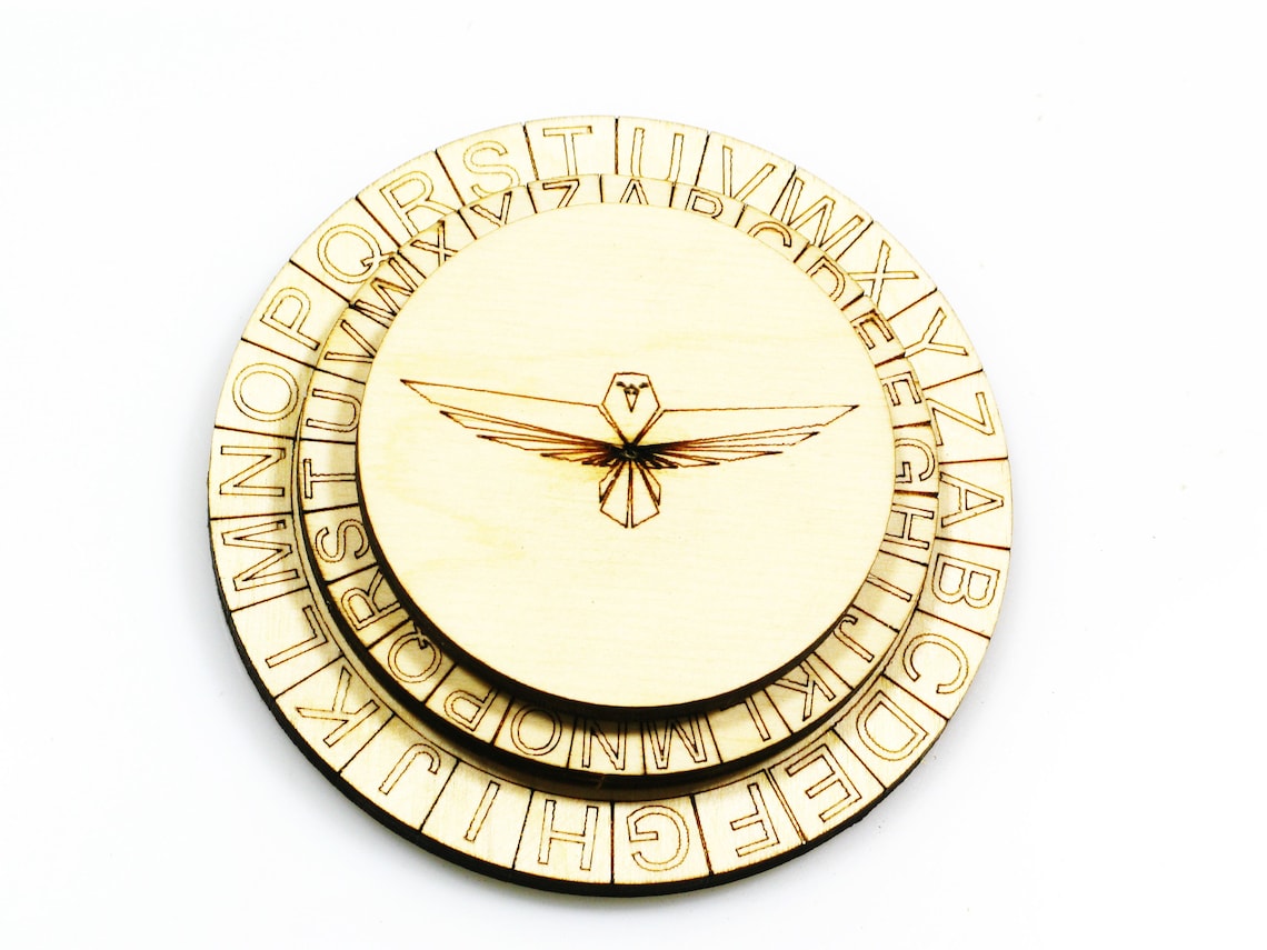 Mini Caesar Cipher Wooden Cipher Wheel Wood Wheel Escape Room - Etsy