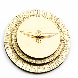 Mini Caesar Cipher Wooden Cipher Wheel Wood Wheel Escape Room Puzzle ...