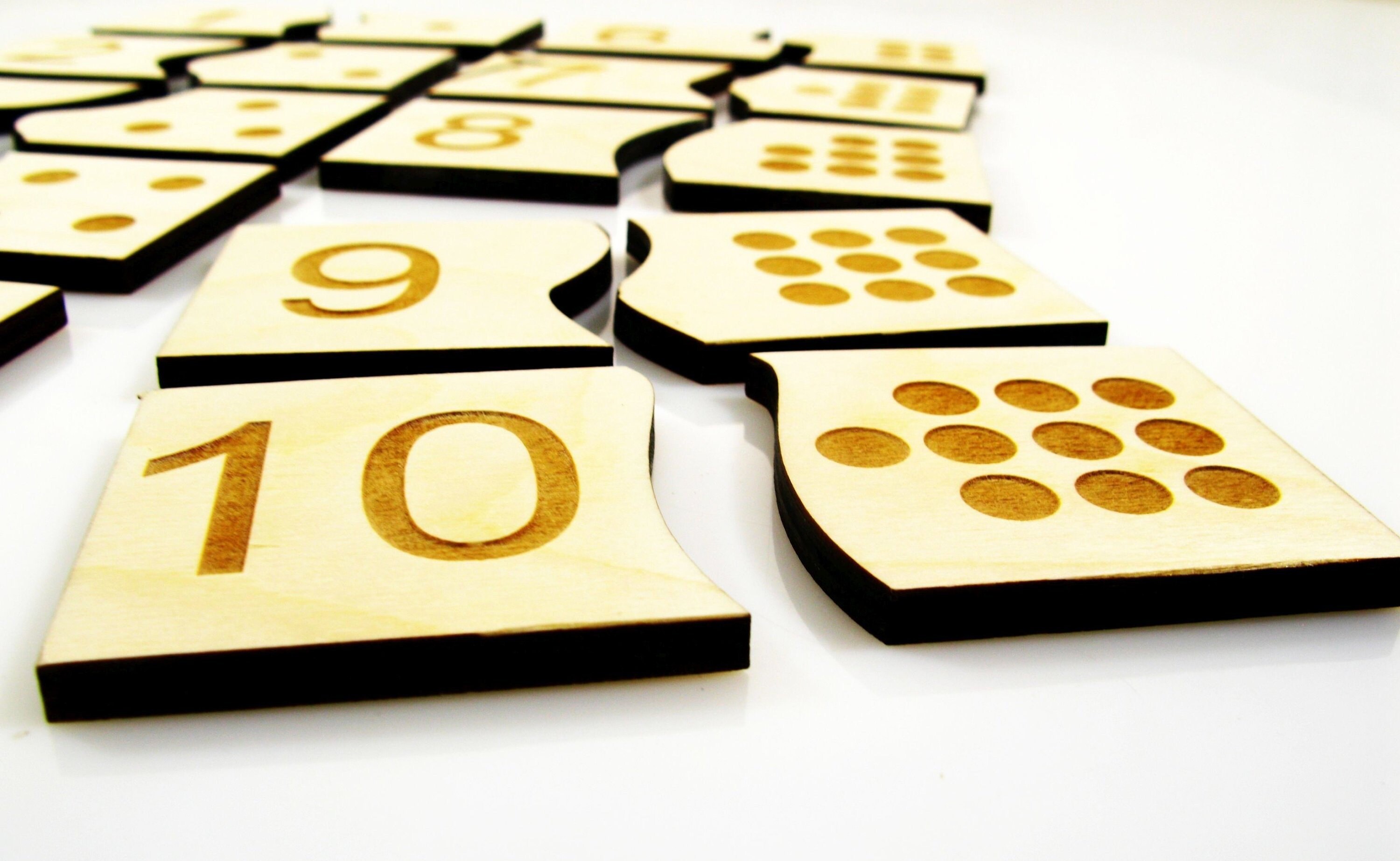 Montessori Toys Wooden Number Puzzle Preschool Learning Puzzle | Etsy