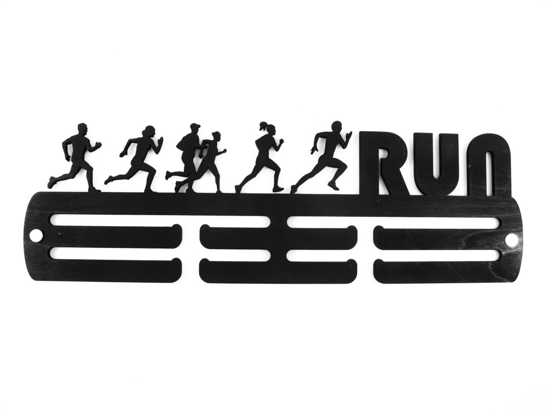 Run Medal Holder Wood Hanger for Runners Personalized Gift Run Prize ...