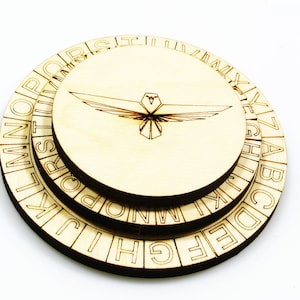 Mini Caesar Cipher Wooden Cipher Wheel Wood Wheel Escape Room Puzzle ...