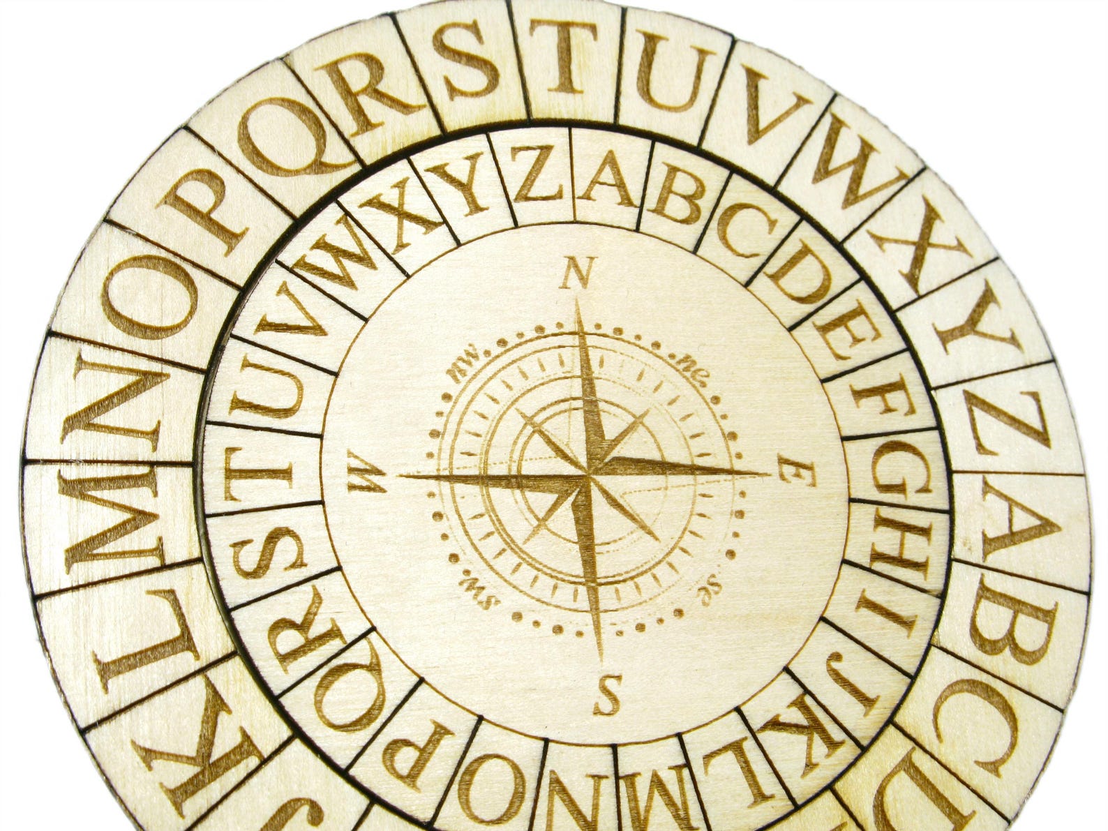 Alberti Cipher Wheel: Wooden Escape Room Puzzle - Etsy