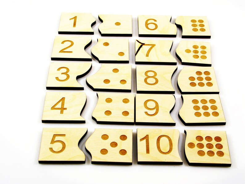 Montessori Wooden Number Puzzle: Preschool Learning Toy - Etsy