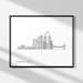 Cincinnati City Skyline- Minimal Line Art, Instant Download, Modern ...