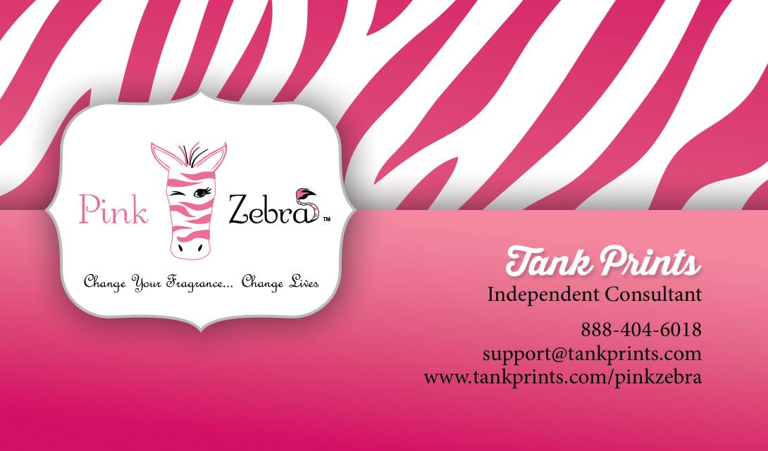 Pink Zebra Business Cards - Design 3 - Etsy