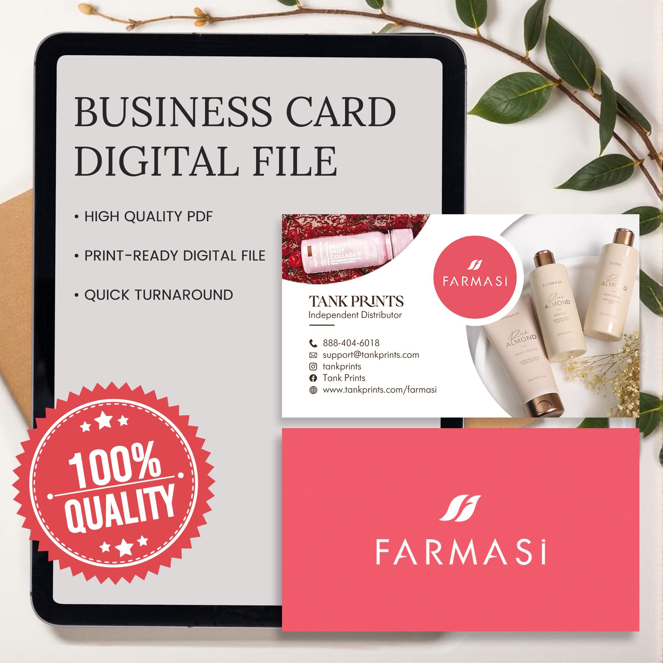 Farmasi Business Card - Design 1 - Digital File Only - Etsy