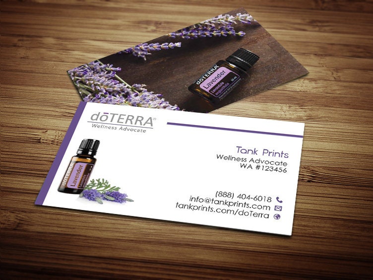 Doterra Business Cards, Custom Doterra Essential Oil Card, Personalized ...