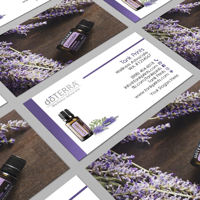 Doterra Business Cards, Custom Doterra Essential Oil Card, Personalized ...