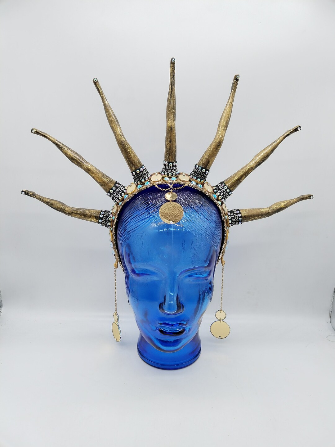 Barbie Voodoo Crown. Gold Crown. Burning Man Headpiece. Festival Crown ...