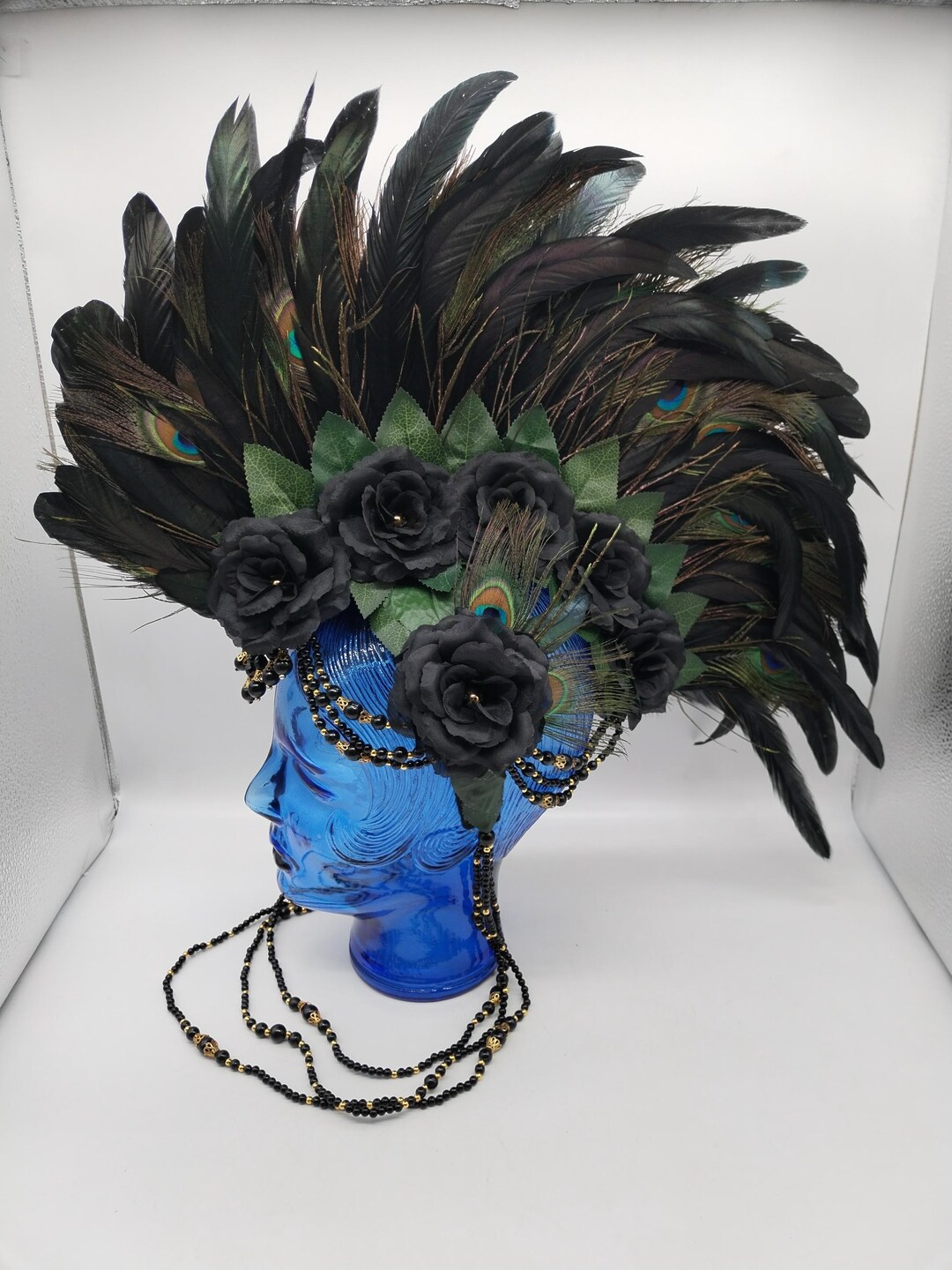 Mohawk With Natural Feathers. Burning Man Headdress. Festival Headpiece ...