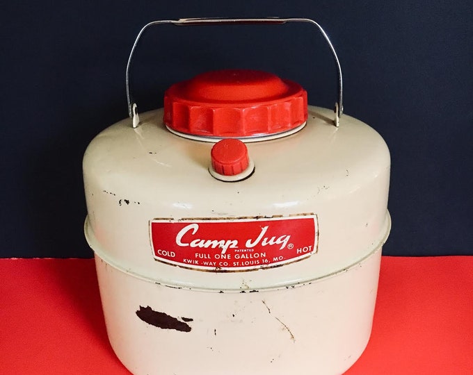 Vintage Metal Kwik-way CAMP JUG / Hot Cold Beverage Container - Etsy