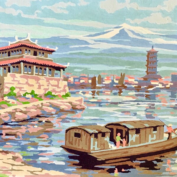 Vintage Paint by Number Asian - Etsy