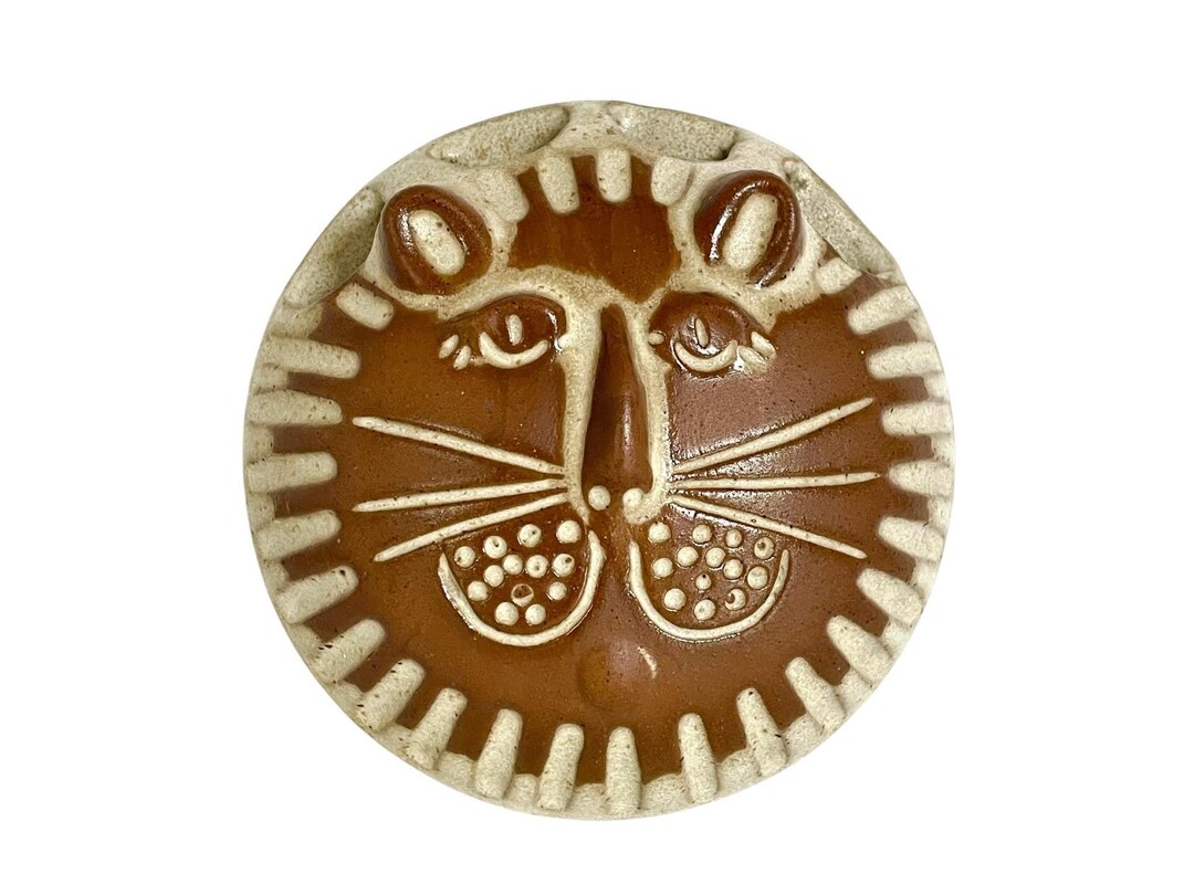 Vintage 60s Lion's Valley STONEWARE LION Wall HANGING / Mid Century ...