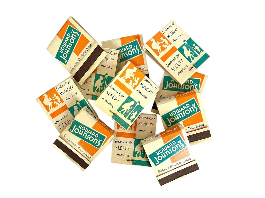 Retro (60s) Lot of Eight HOWARD JOHNSON'S MATCHBOOKS / Unused Condition ...