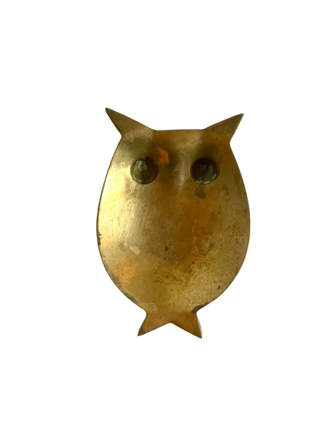 Mid Century Cool Brass OWL TRINKET DISH / Catch All for Jewelry / Loose ...