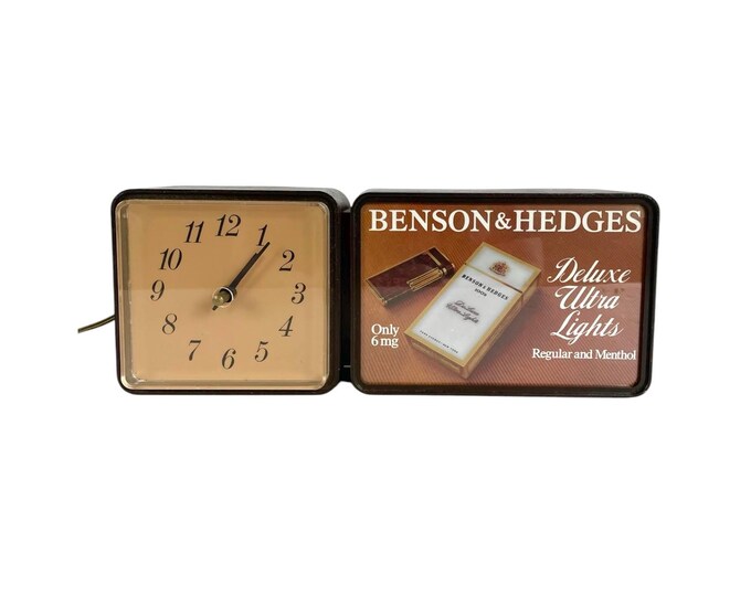 Retro (60s) BENSON & HEDGES Electrical CLOCK / Good, Working Condition ...