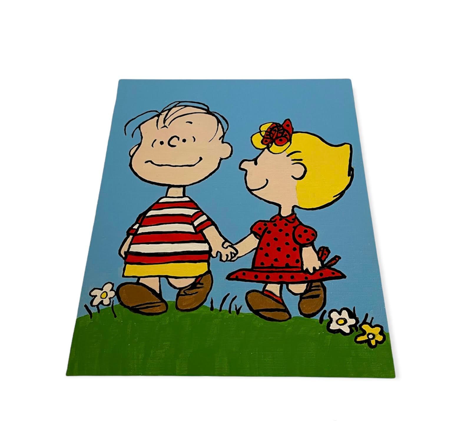 Vintage 60s Linus and Sally Completed PAINT BY NUMBER / | Etsy