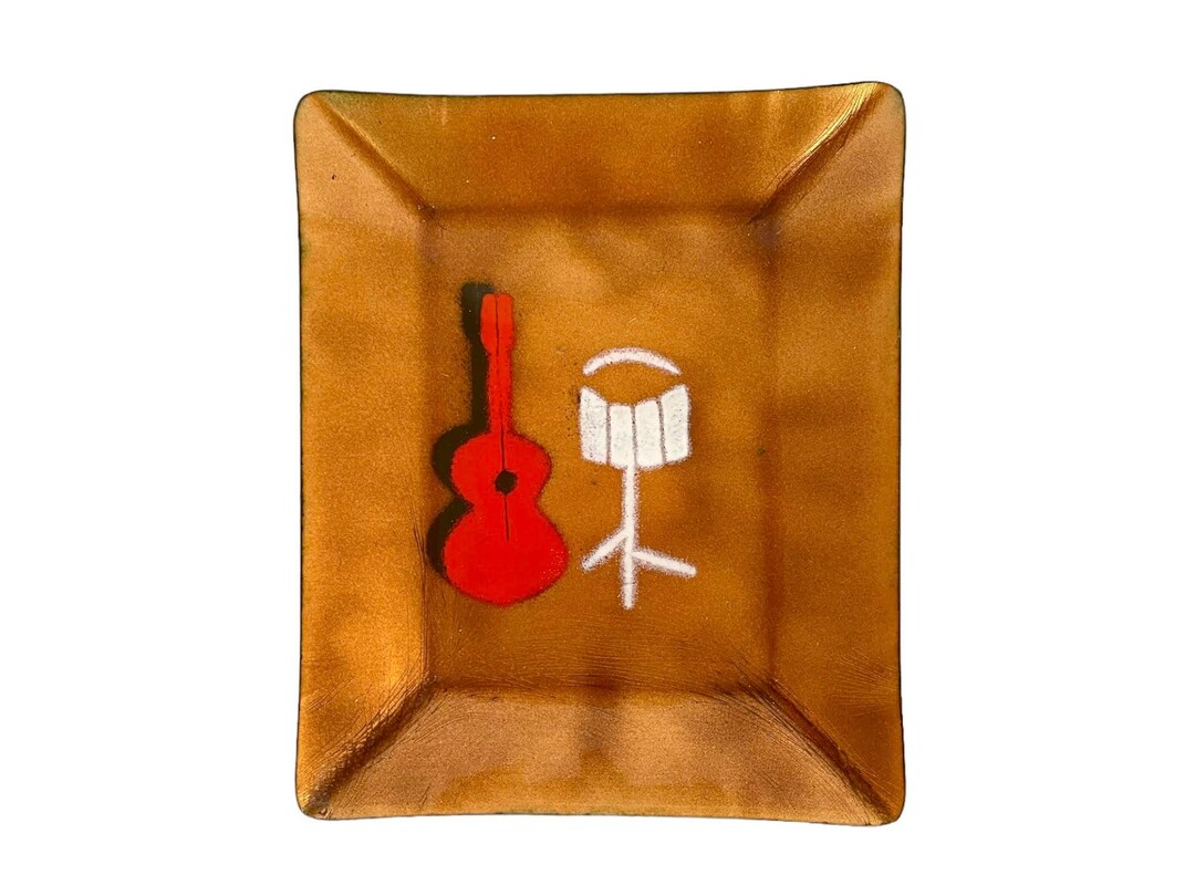 Mid Century Cool ERNEST SOHN Enamel on Copper Musical Instruments Metal ...