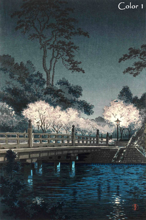 Japanese Art Print benkei Bridge by Tsuchiya - Etsy