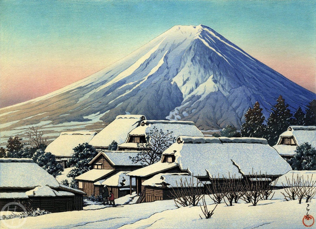 Japanese Art Print "fine Morning After Snow at Yoshida" by Kawase Hasui ...