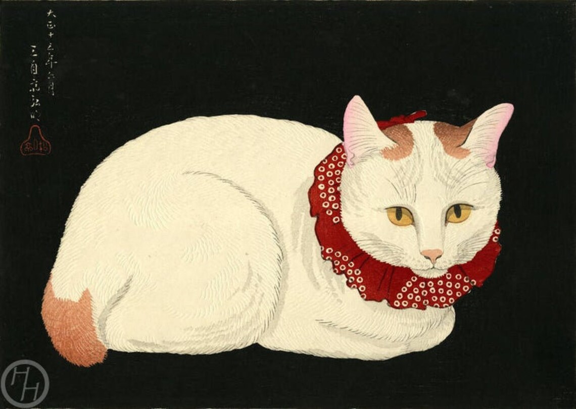 Japanese Art Print tama by Takahashi Shotei - Etsy