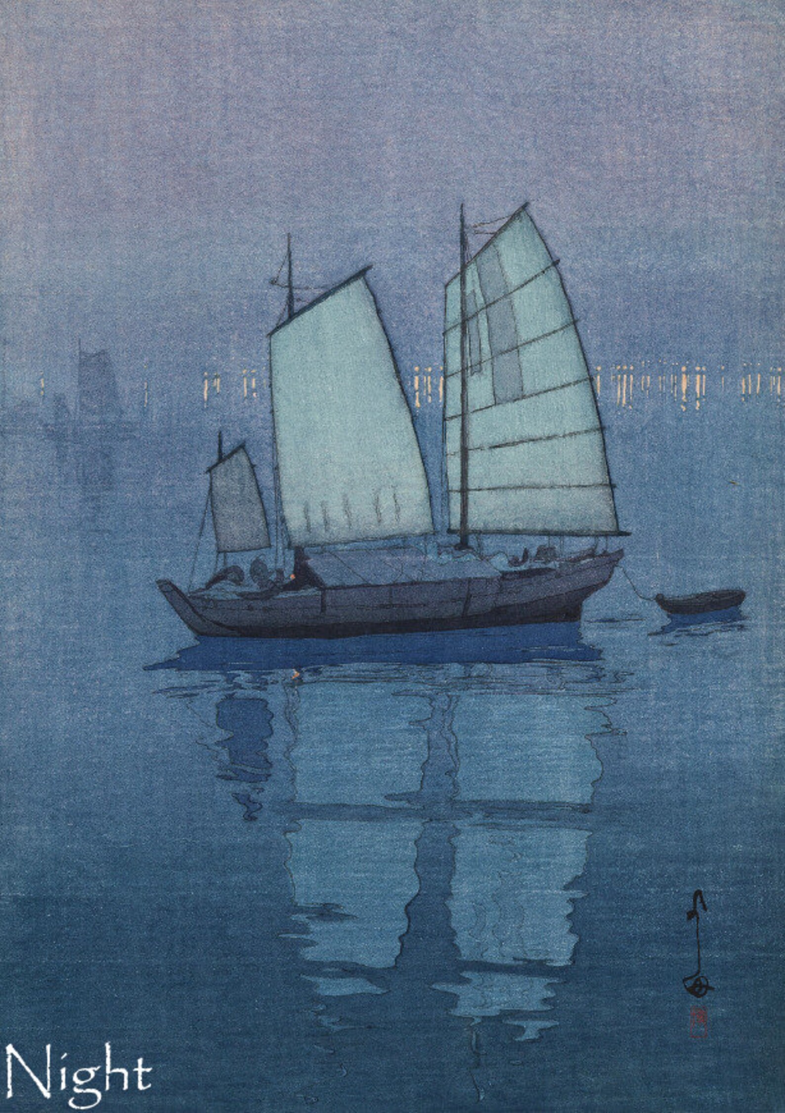 Japanese Art Print "sailing Boats" Set of 6 by Yoshida Hiroshi, Print ...