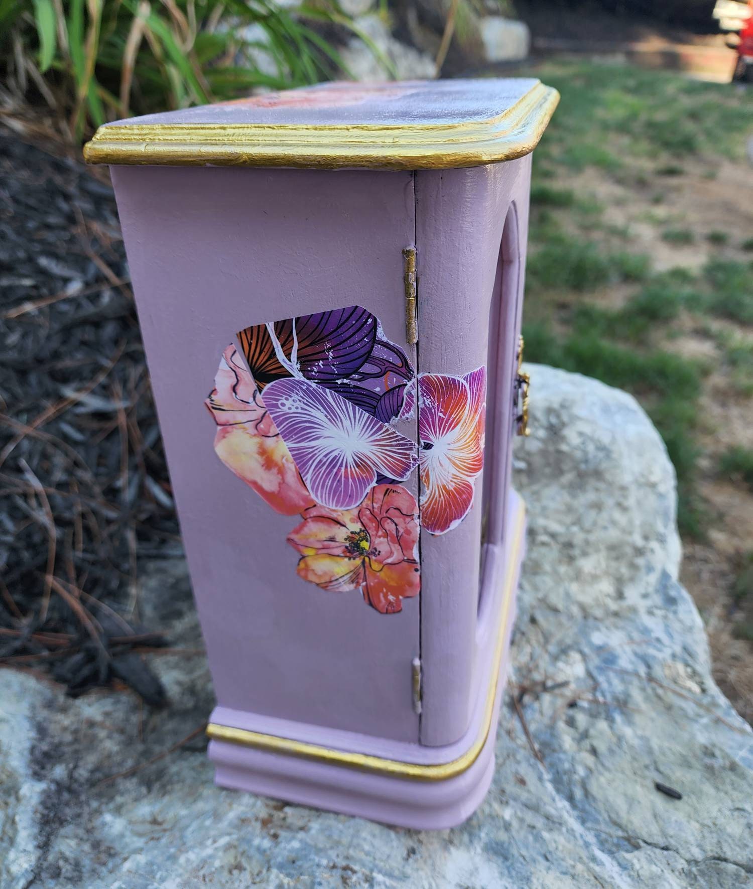 Upcycled Vintage Wood Jewelry Armoire Girls Women Box / Shabby - Etsy