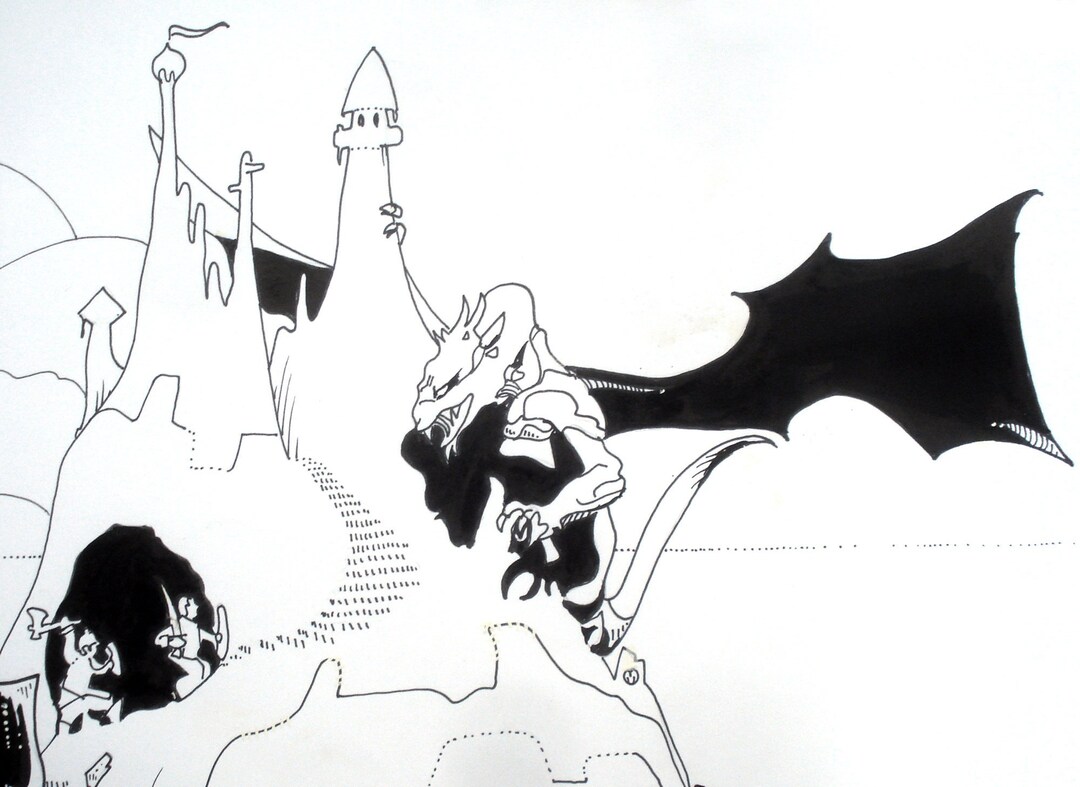 Lost Dungeons of Tonisborg Original Artwork: dragon Castle - Etsy