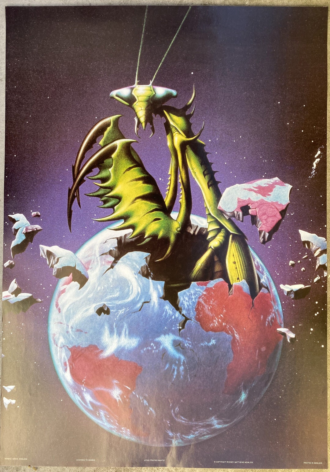 PRAYING MANTIS Rodney Matthews Anabas Mint Original Vintage Sf/fantasy ...