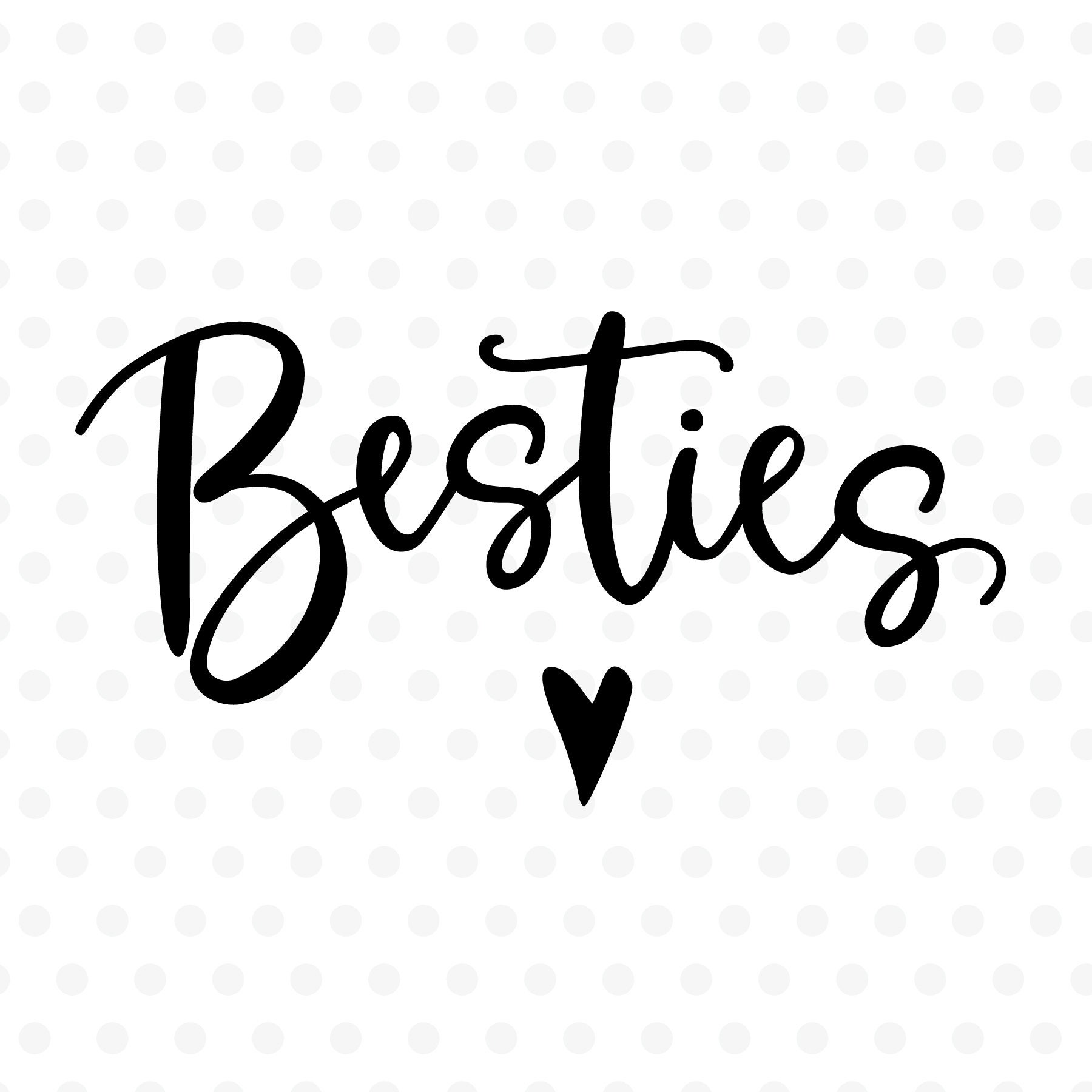 Besties svg Handlettered svg Best Friends cutfile - Etsy Nederland