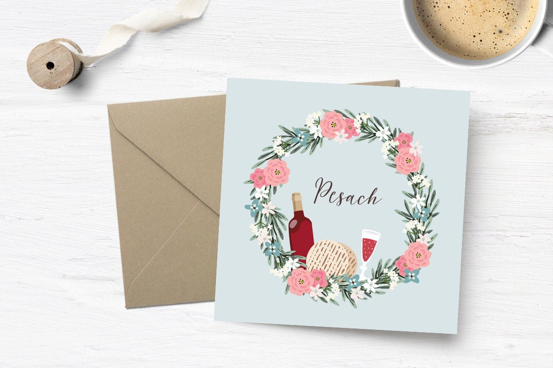 Happy Passover Greeting Card. Printable Passover Card. Passover. Pesach ...