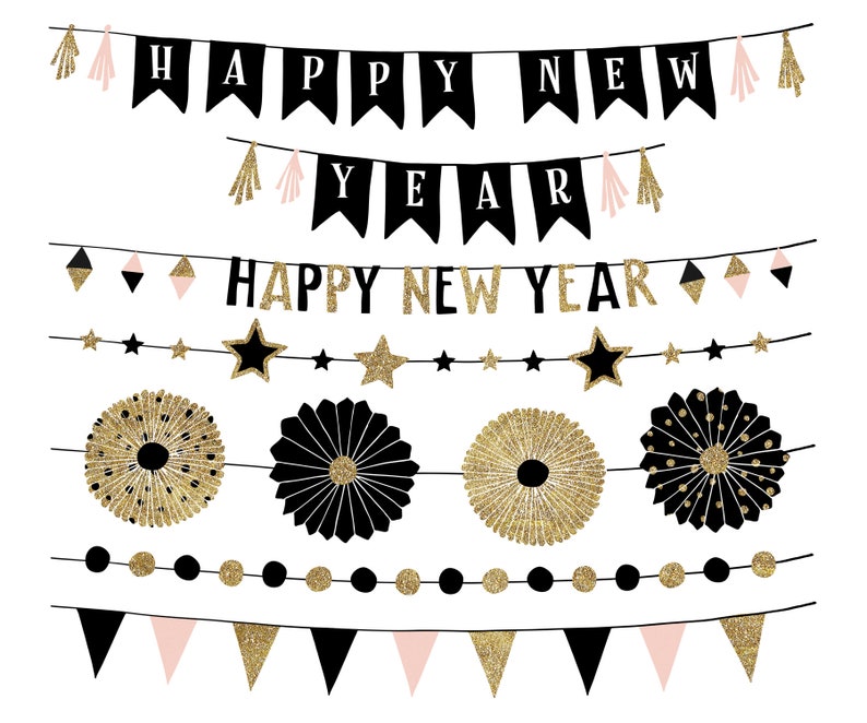New Year Border Clipart, Border Clip Art, New Year Banner Clip Art ...