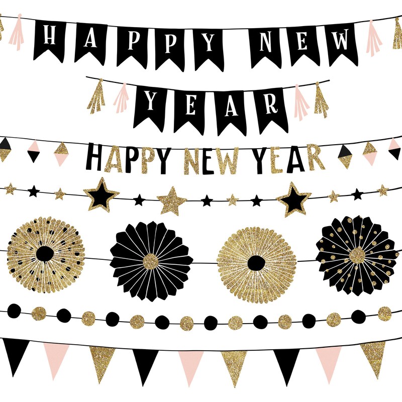 New Year Clip Art - Etsy