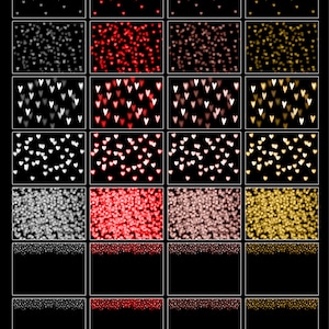 40 Hearts Overlays. Lights Effect Photo Overlays. Bokeh Photoshop ...