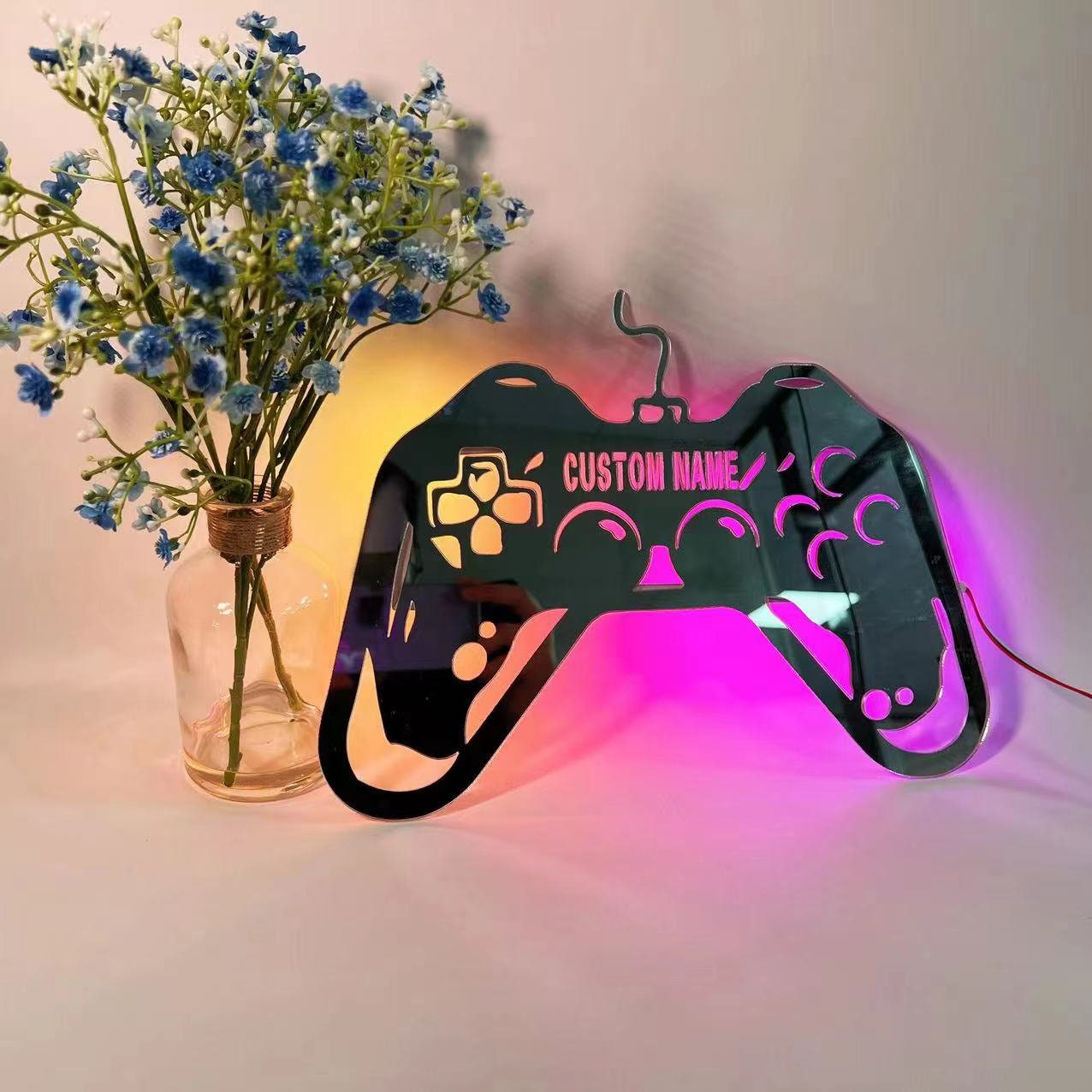 Personalized Game Controller Mirror Custom Personalised Name Mirror ...
