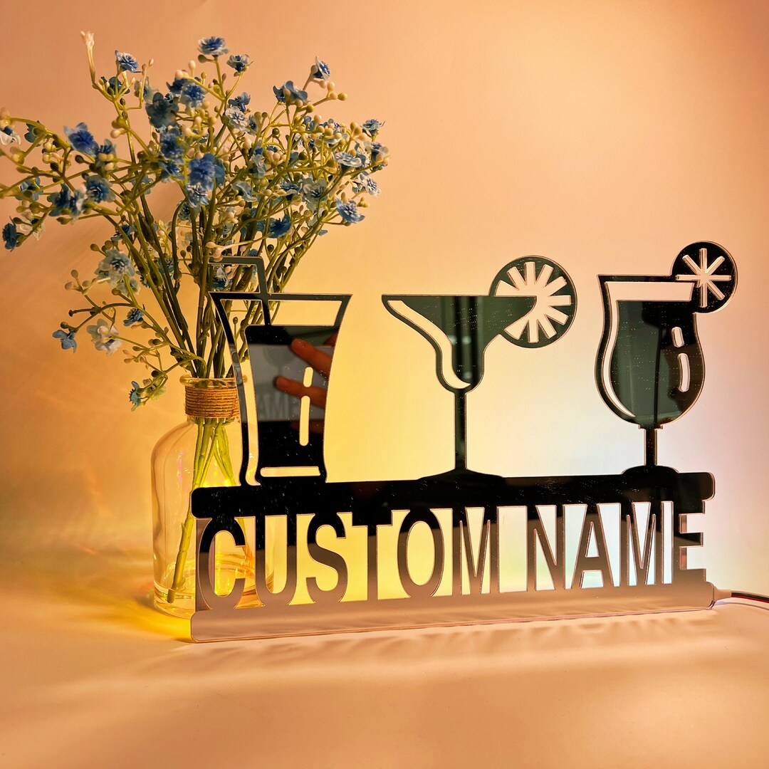 Custom Bar Sign, Battery Neon Bar Sign, Neon Bar Sign Custom, Neon Bar ...