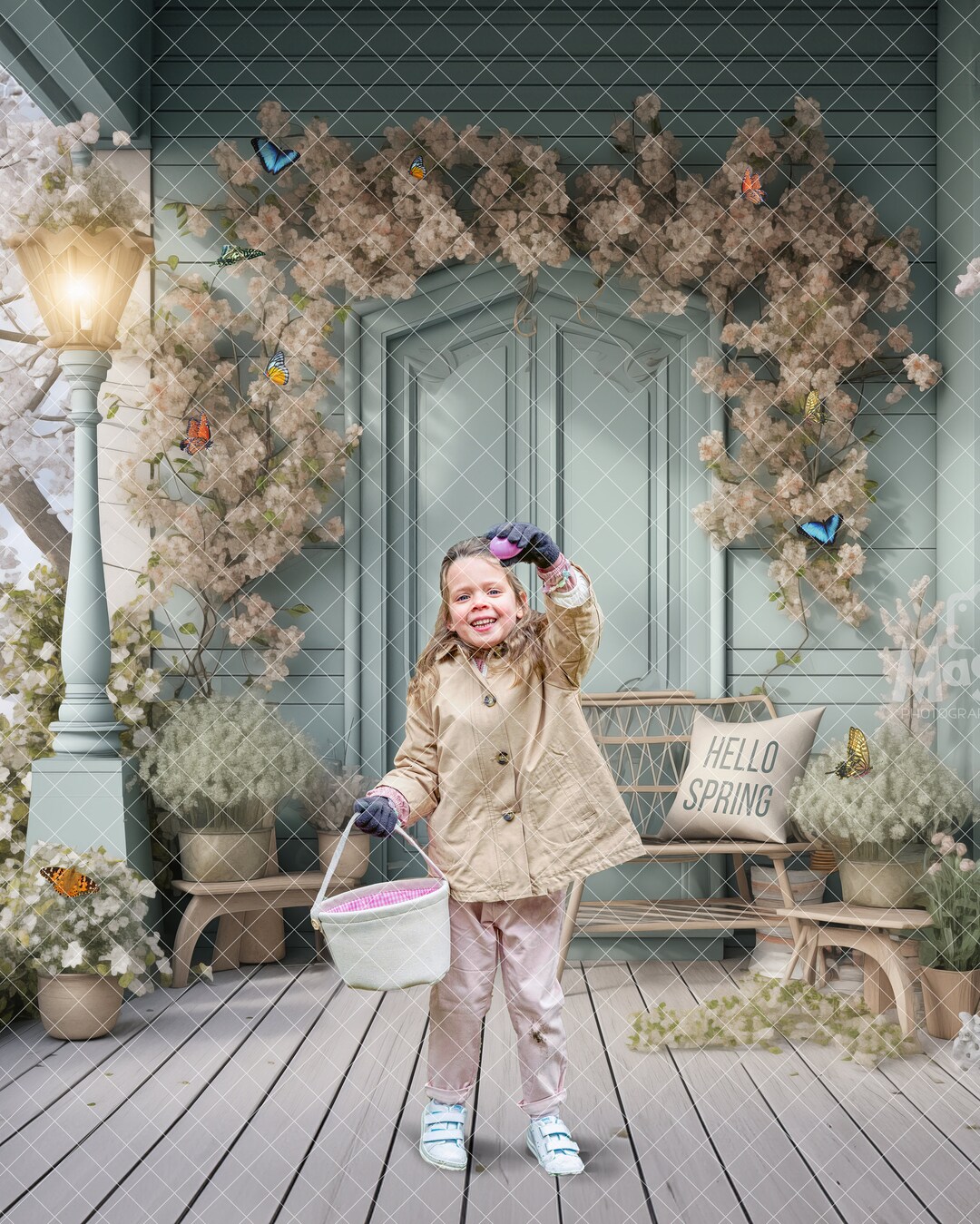 Spring Porch Digital Backdrop Professional Photoshop Overlays and ...