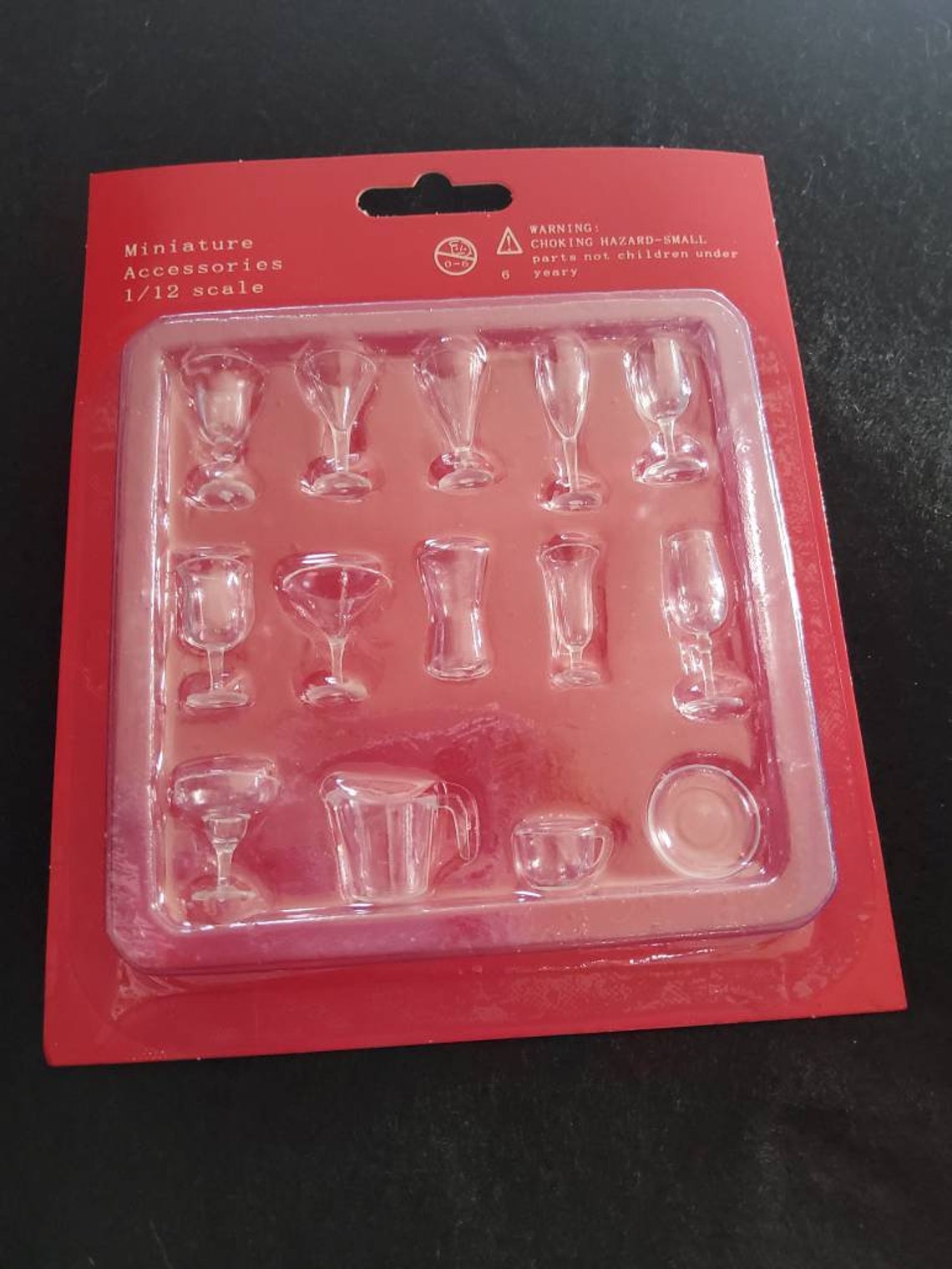 1:12 Glass Set miniatures miniglasses minidishes dolls | Etsy