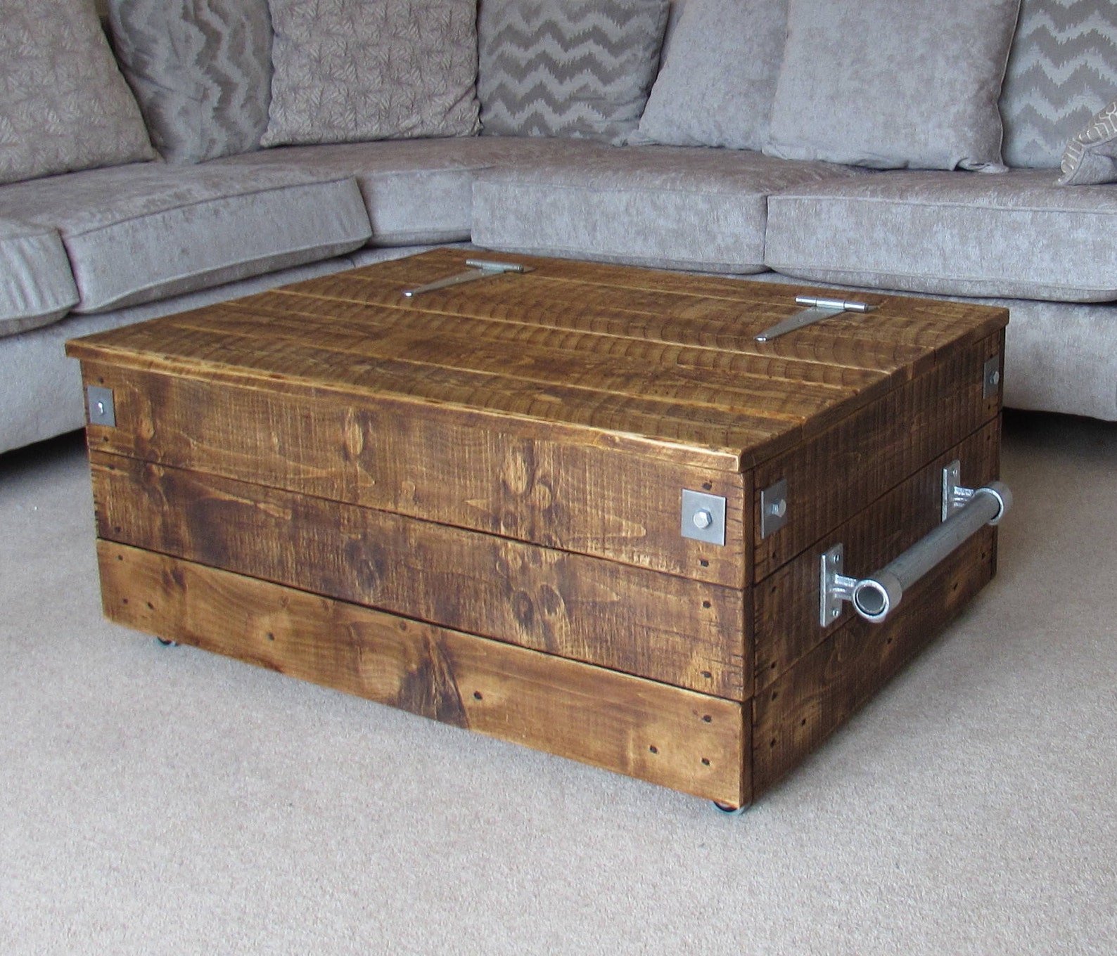 Chest Trunk Coffee Table Storage Box Part Reclaimed Wood - Etsy