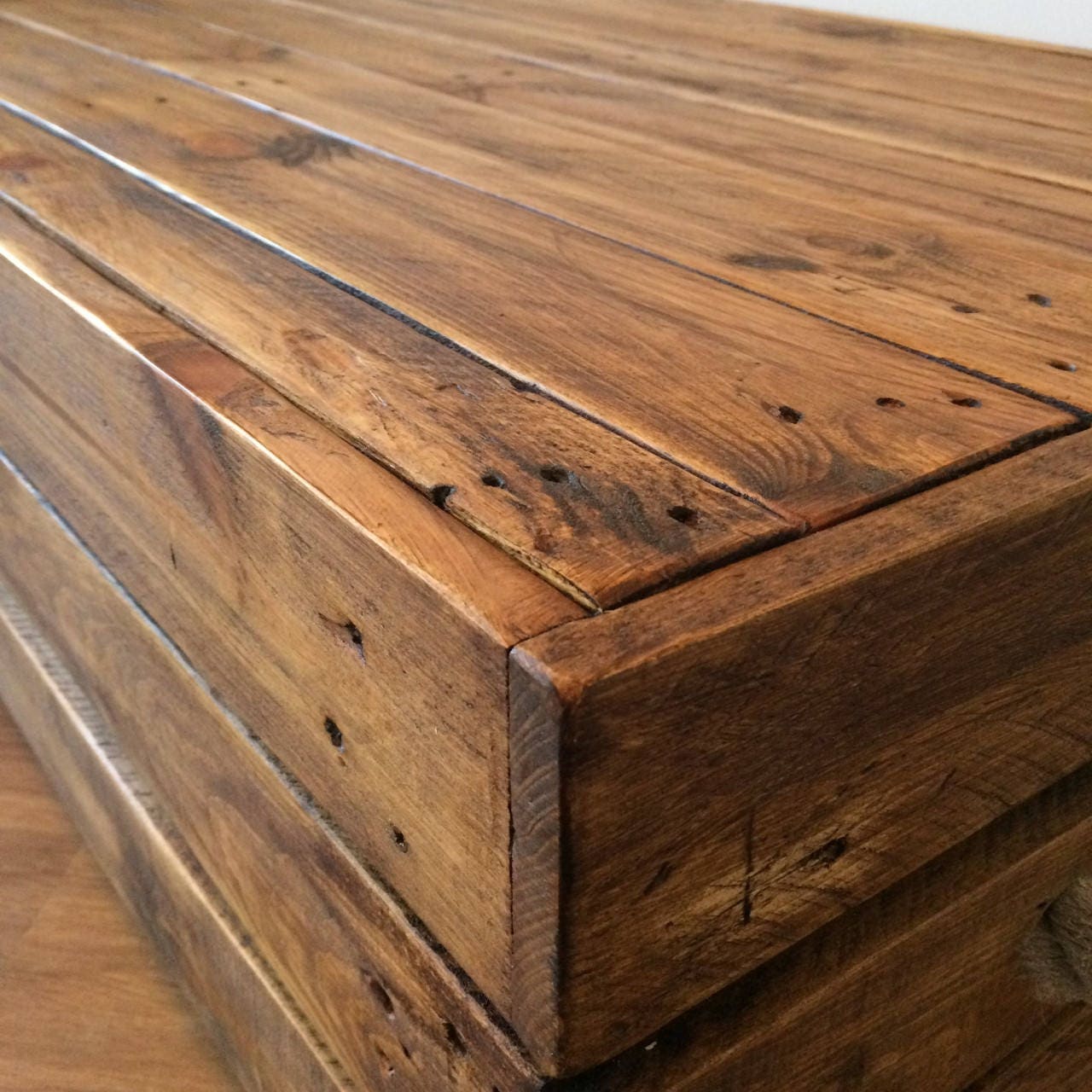 Coffee Table Rustic Large Reclaimed Solid Wood Vintage - Etsy