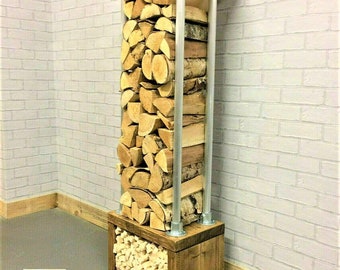 Log Store Indoor Log Holder Rustic Industrial Look Log - Etsy UK
