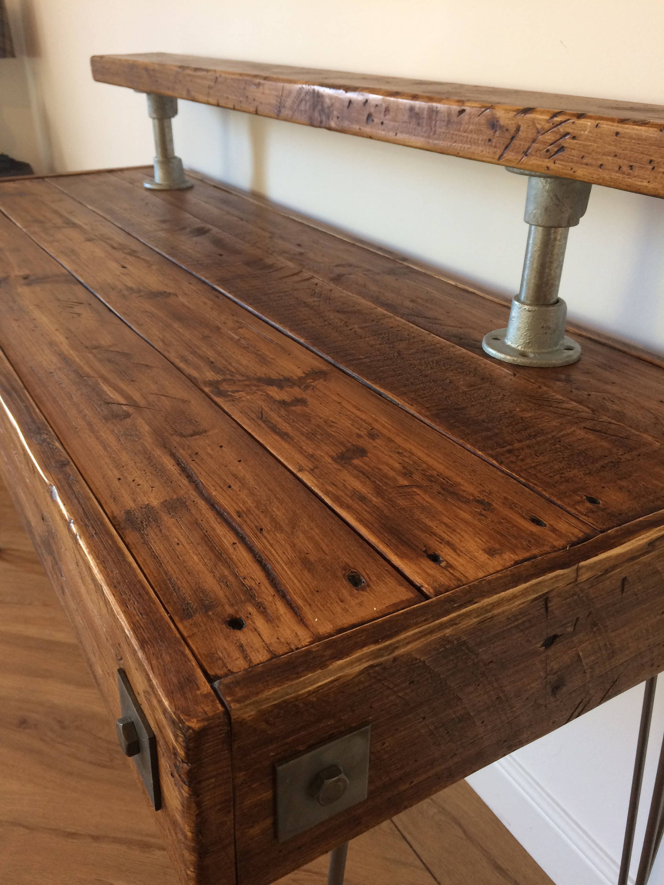 Computer Desk Reclaimed Wood PC Desk Computer Table Writing - Etsy UK