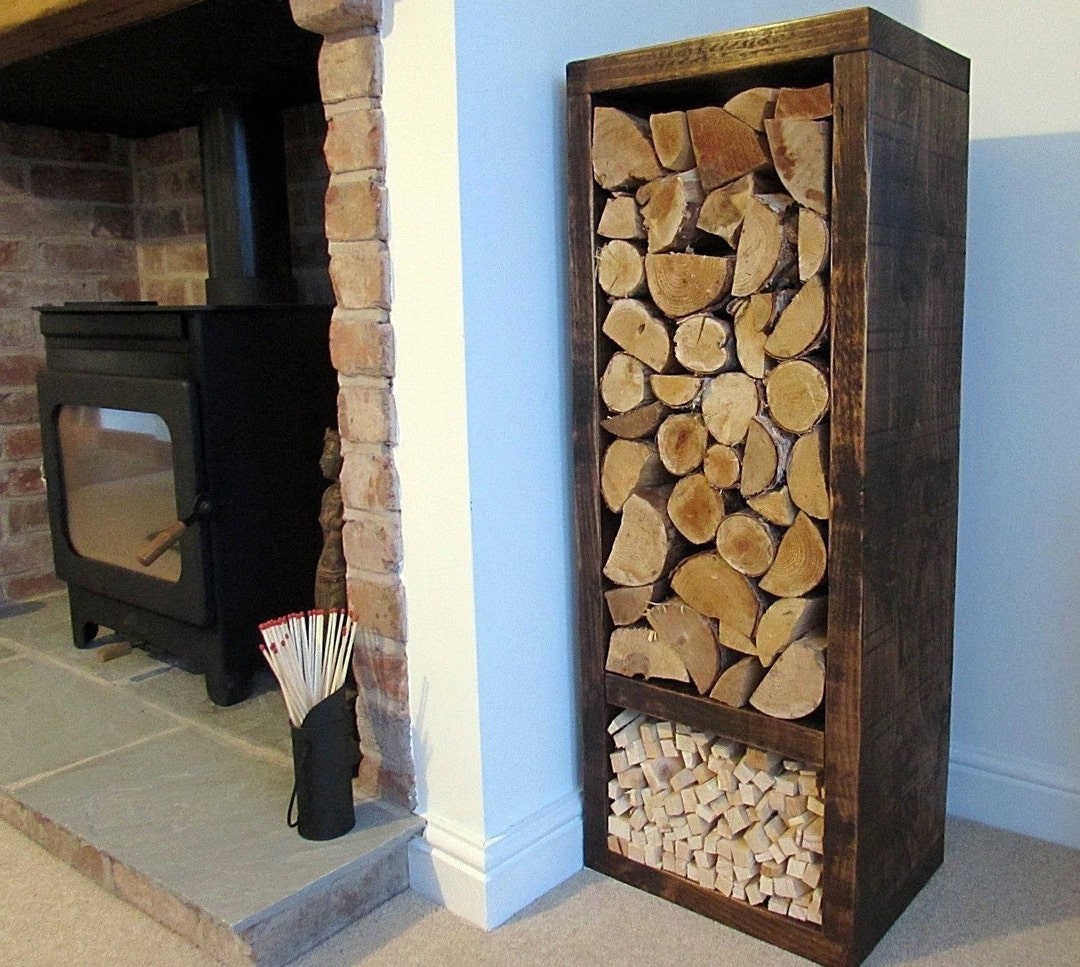 Log Store Indoor Log Holder Log Basket Wood Burner Log Storage Kindling ...